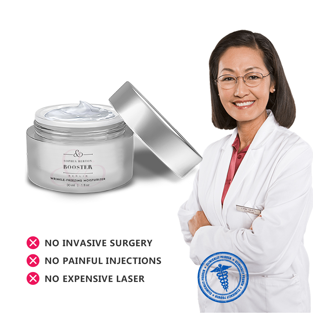 Sophia berton booster Face Cream Tightening Revitalizing Whitening Moisturizing Improve Fine Lines Brightening Anti Wrinkle Skin Care Krim Wajah Penyegar Krim Pemutih Dan Perawatan Kulit Lazada Lazada...