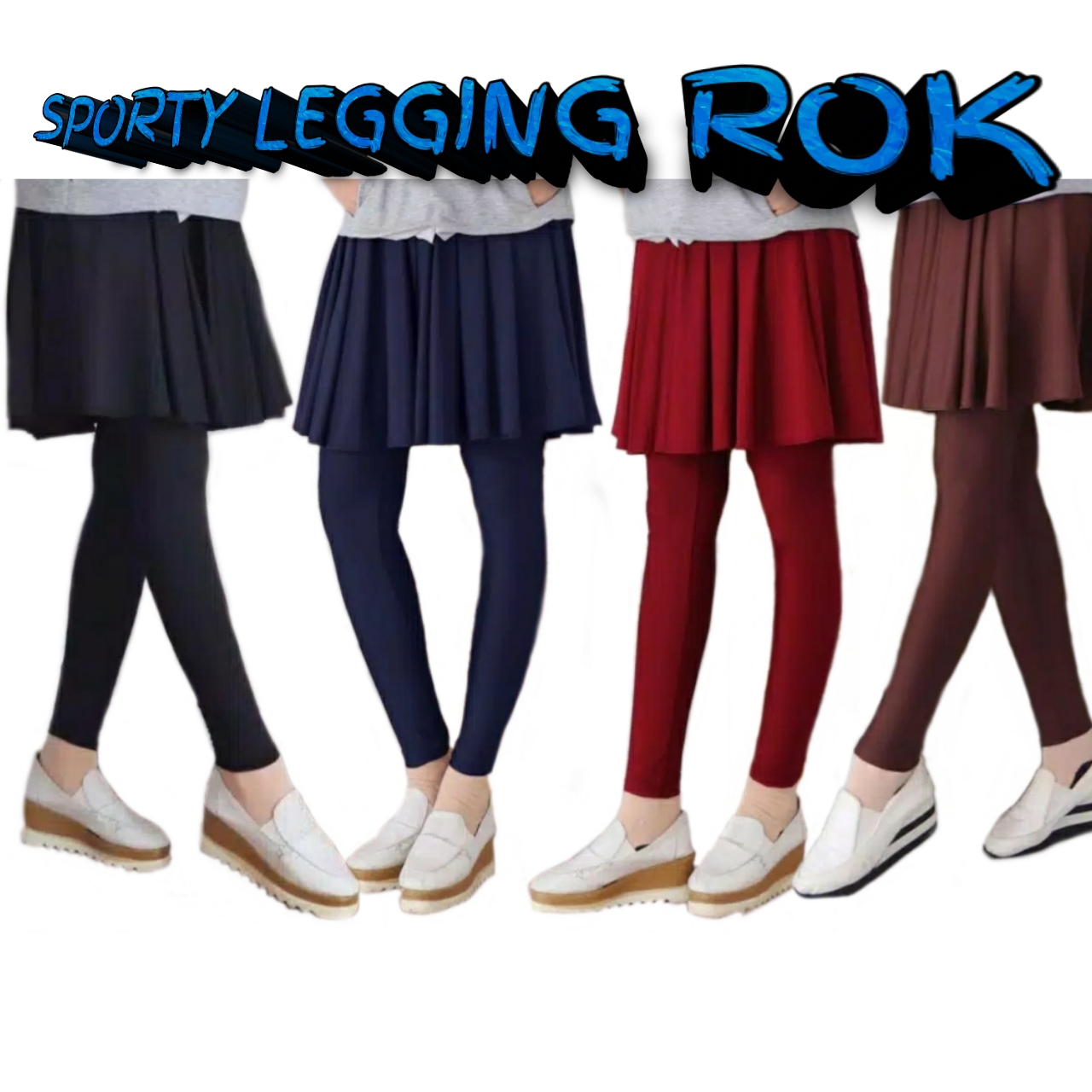 Celana Rok Olahraga Wanita - Legging Rok Senam Lari Aerobic