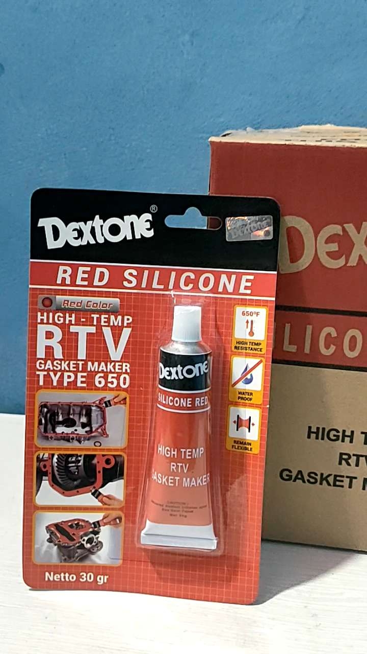 Lem Dextone Red Silicone High Temp Merah Silikon 30 gr 12 Pcs/Perdus